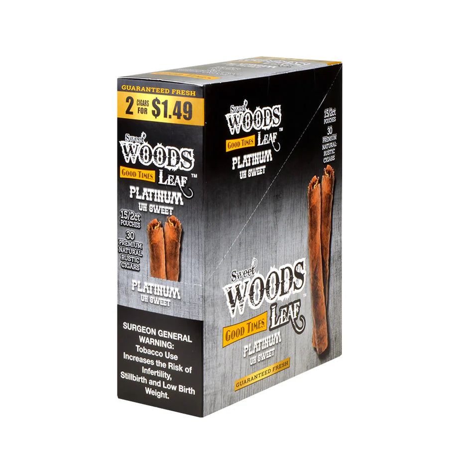 Sweet Woods Good Times Leaf Wraps: Platinum (2 Ct.) – RD Smoke Shop